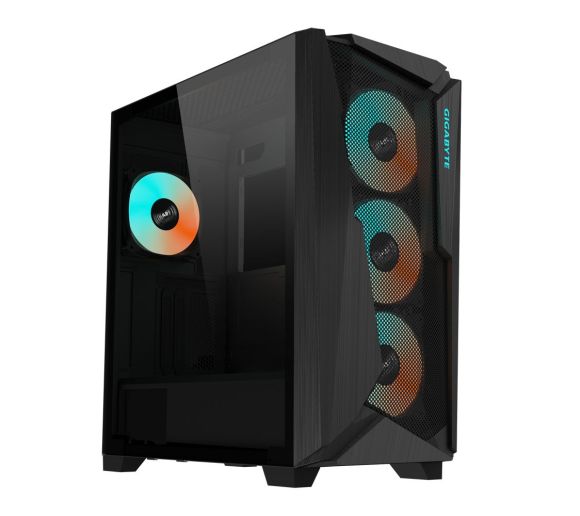 Gigabyte - C301 V2 GLASS BLACK, Mid Tower, up to E-ATX, CPU Height : 170mm, GPU Length : 400mm, PSU Length : 180mm, Up to 360mm Liquid Cooling Compatible