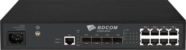 BDCOM switch S2900-8P4X , gigabit, Poe, 8xPoE, 4x10G ( 5588 )
