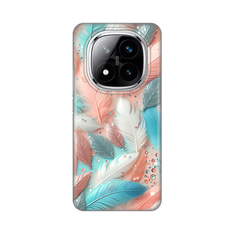 Zastitna silikonska maska (futrola) PRINT - Xiaomi Redmi Note 14 Pro Plus 5G (EU) Pastel Feathers