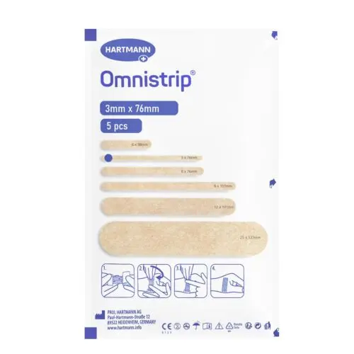 Hartmann Omnistrip flasteri 3mm x 7,6cm 5 komada
