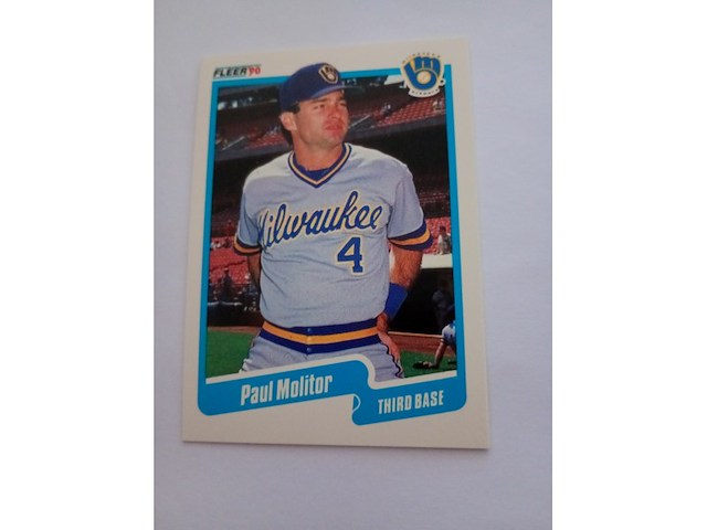 Kartica baseball fleer 90 Paul Molitor 330