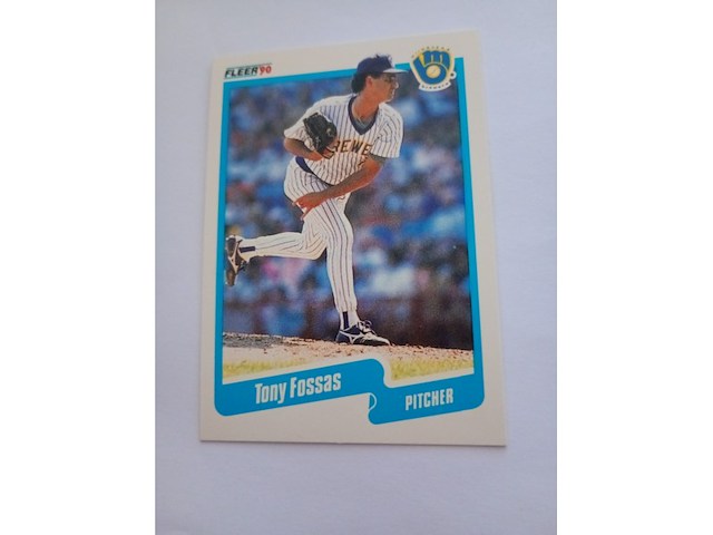 Kartica baseball fleer 90 Tony Fossas 323