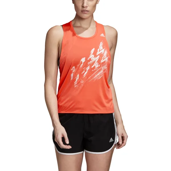 ADIDAS SPEED TANK WOMEN'S TANK TOP ORANGE, XS