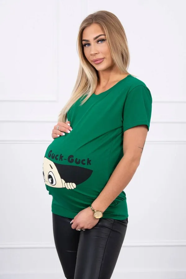 MARKA NIEZDEFINIOWANA MATERNITY BLOUSE GUCK GREEN