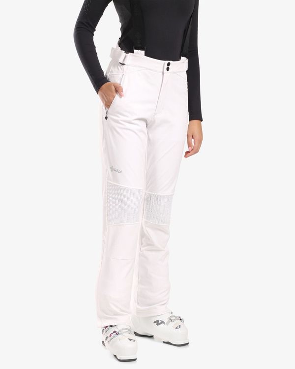 WOMEN'S SOFTSHELL SKI PANTS KILPI DIONE-W WHITE