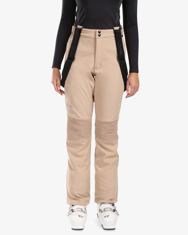 WOMEN'S SOFTSHELL SKI PANTS KILPI DIONE-W BEIGE