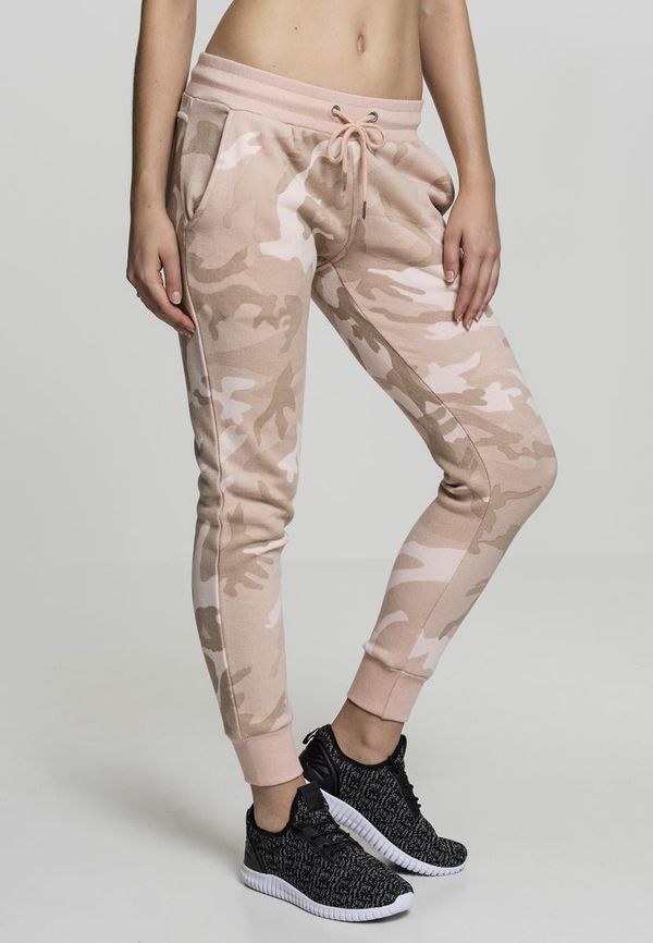LADIES CAMO TERRY PANTS ROSE CAMO