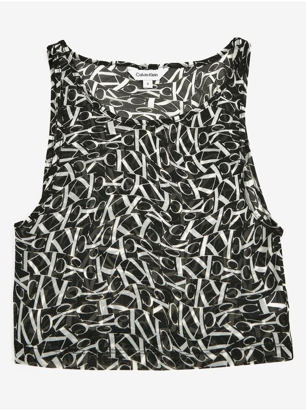 BLACK WOMEN'S PATTERNED TANK TOP CALVIN KLEIN UNDERWEAR - WOMEN'S