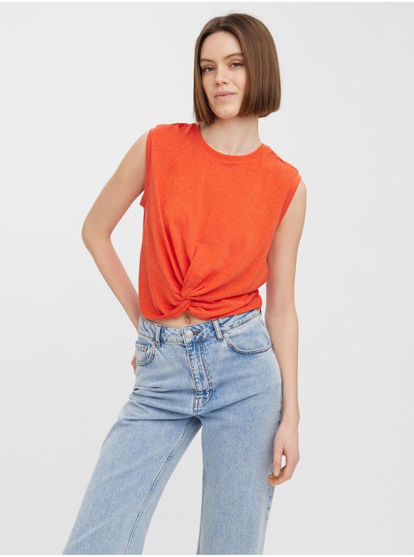 RED CROP TOP VERO MODA JUNE - WOMEN