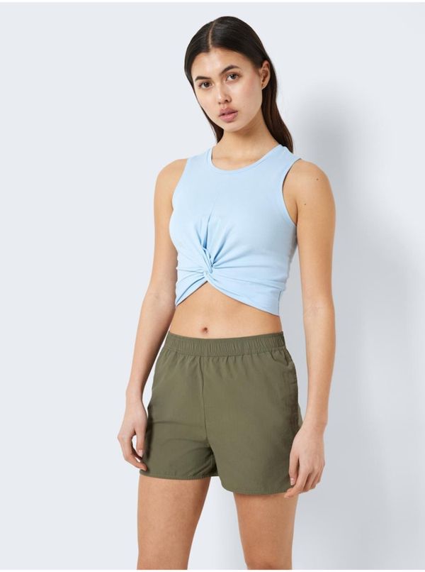 LIGHT BLUE WOMEN'S CROP TOP NOISY MAY TWIGGI - WOMEN
