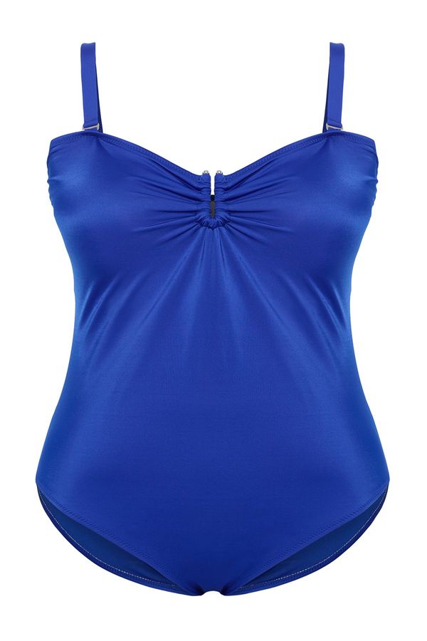 TRENDYOL CURVE SAKS U ACCESSORY DETAIL STRAPLESS PLUS SIZE SWIMSUIT