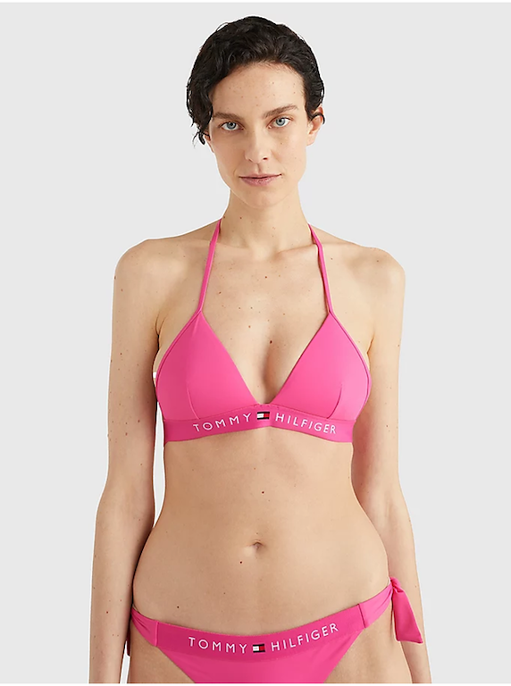 DARK PINK WOMEN'S BIKINI TOP TOMMY HILFIGER UNDERWEAR - WOMEN