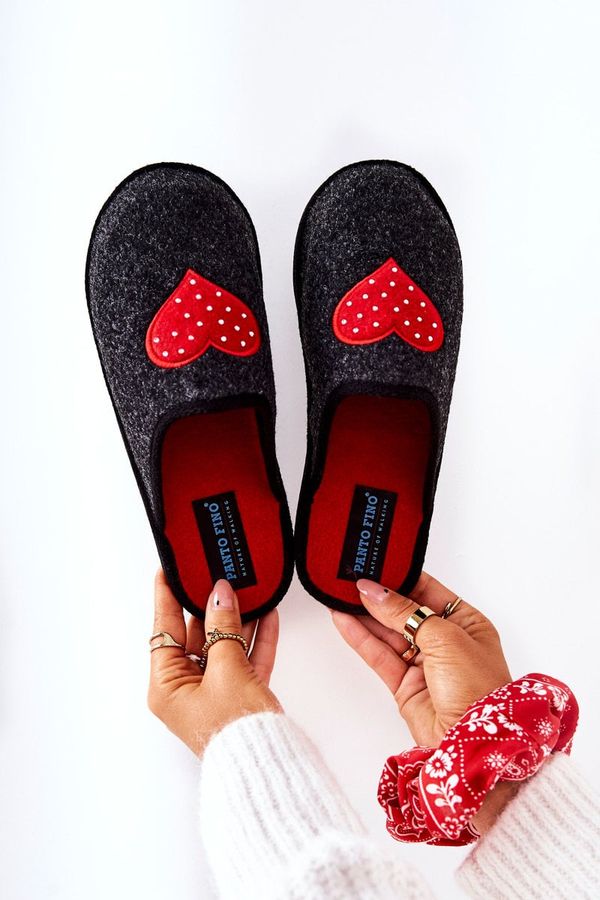 HOUSEHOLD SLIPPERS PANTO FINO II267009 BLACK-RED