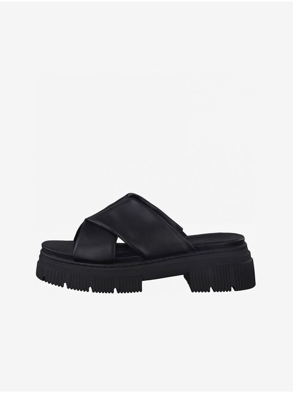 BLACK SLIPPERS TAMARIS - WOMEN