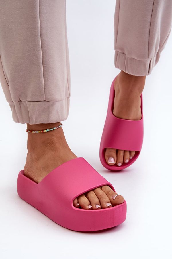 WOMEN'S SLIPPERS WITH THICK SOLES FUCHSIA OREITHANO