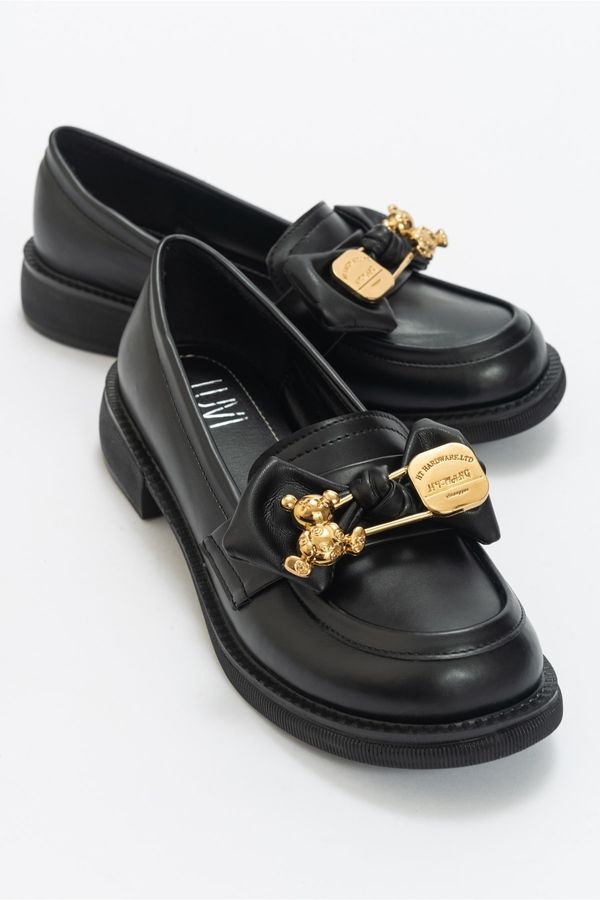 LUVISHOES ARDEN WOMEN'S LOAFERS WITH BLACK SKIN