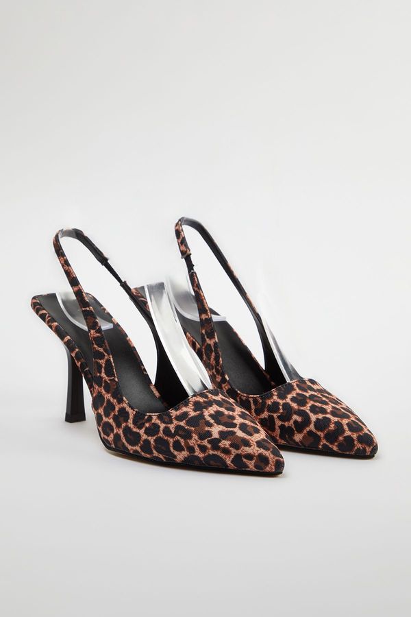 TRENDYOL LEOPARD PATTERNED POINTED TOE WOMEN'S HIGH HEEL SHOES
