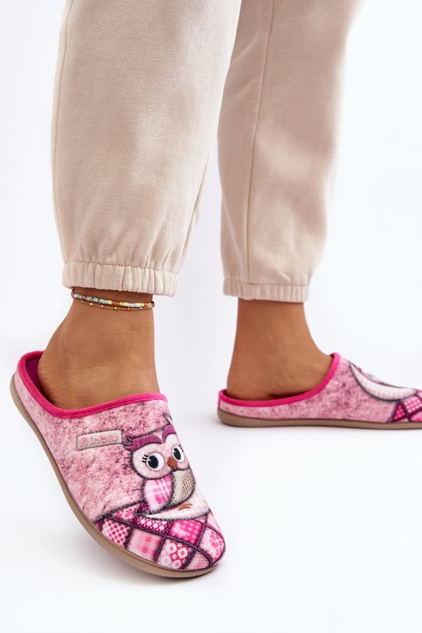 HOME SLIPPERS OWL INBLU