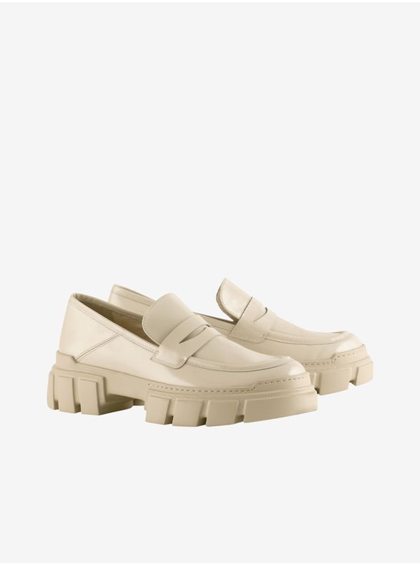 CREAMY WOMEN'S MOCCASINS ON THE HÖGL VINCE PLATFORM - WOMEN