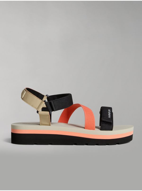 BLACK-ORANGE WOMEN'S SANDALS NAPAPIJRI - WOMEN'S