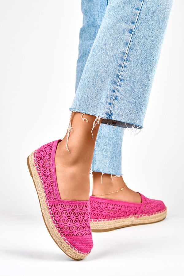 PRIMOHURT KORONKOWE RÓŻOWE ESPADRYLE DAMSKIE