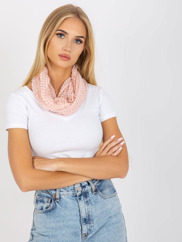 LIGHT PINK LIGHT SCARF, POLKA DOT CHIMNEY