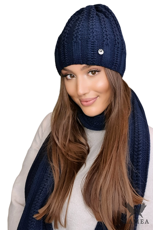 ŽENSKI SET KAMEA KAMEA_SET_HAT&SCARF_K.22.253.12_NAVY_BLUE