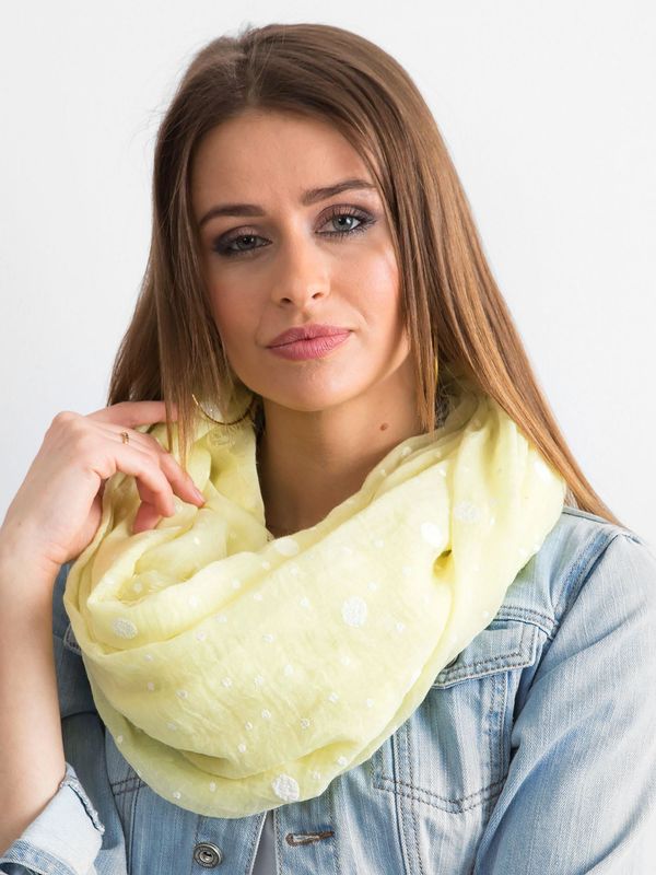 LIGHT YELLOW POLKA DOT SCARF