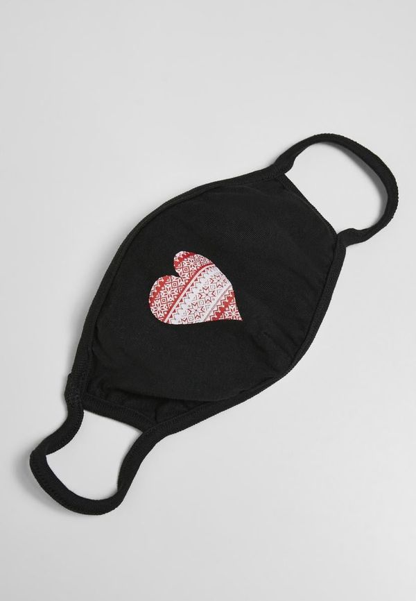 CHRISTMAS HEART FACE MASK BLACK