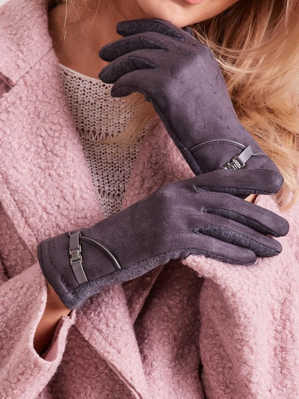 WOMEN'S ELEGANT DARK GREY GLOVES