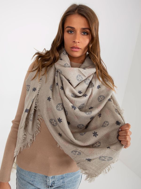 WHOLESALE ONLINE LADIES GREY PATTERNED SCARF