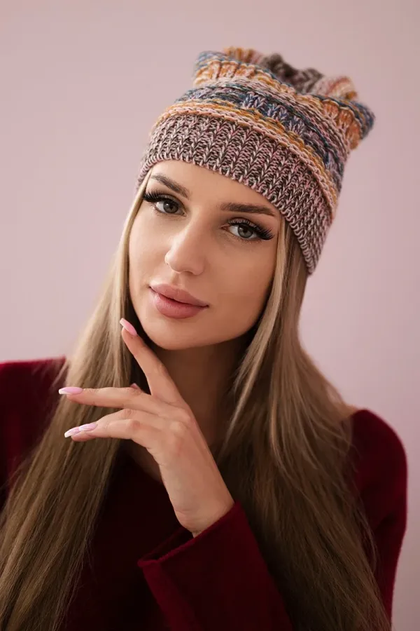KESI CAP WITH FLEECE PATRYCJA K254 JEANS+MUSTARD