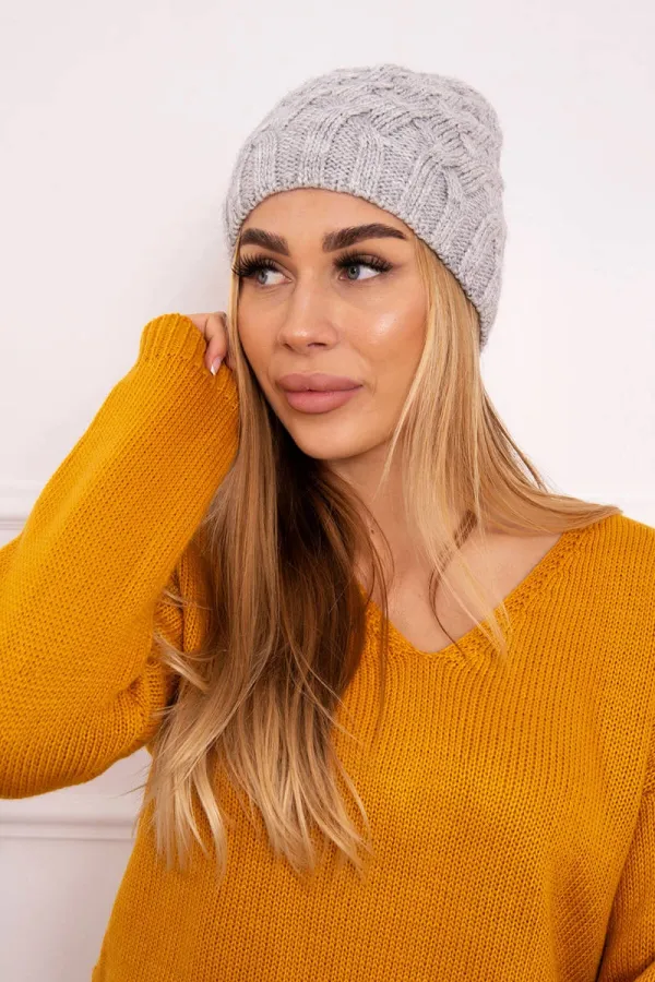 KESI CAP WITH FLEECE AGNIESZKA K239 LIGHT GRAY