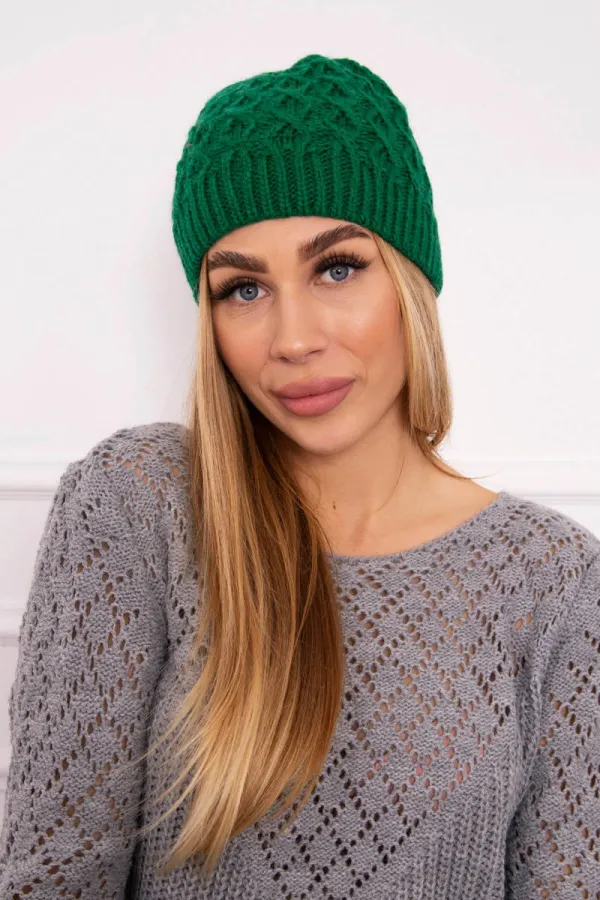 MARKA NIEZDEFINIOWANA CAP WITH FLEECE ROMA K224 GREEN