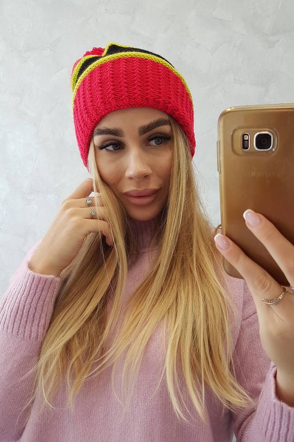 WOMEN'S CAP KINGA K297 RED + KIWI + BLACK