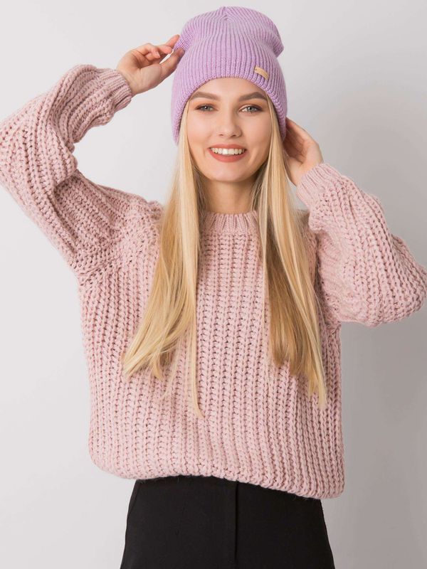 RUE PARIS LIGHT PURPLE KNITTED HAT