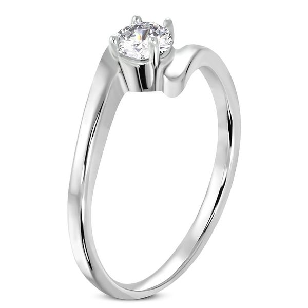 DOUBLE RING SURGICAL STEEL ENGAGEMENT RING