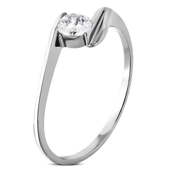 THINY SHINE SURGICAL STEEL ENGAGEMENT RING