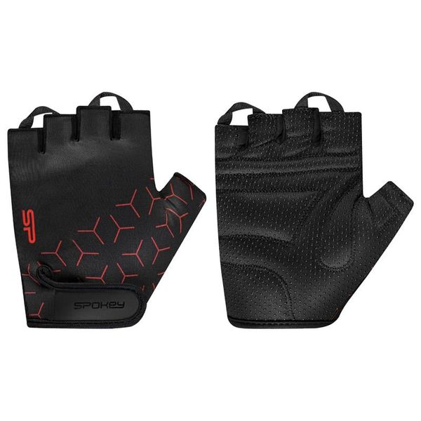 SPOKEY RIDE MEN'S CYCLING GLOVES, CLEAR-RED, VEĽ. L