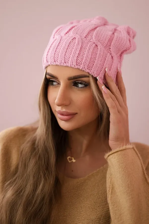 MARKA NIEZDEFINIOWANA CAP WITH FLEECE IWONA K221 PINK