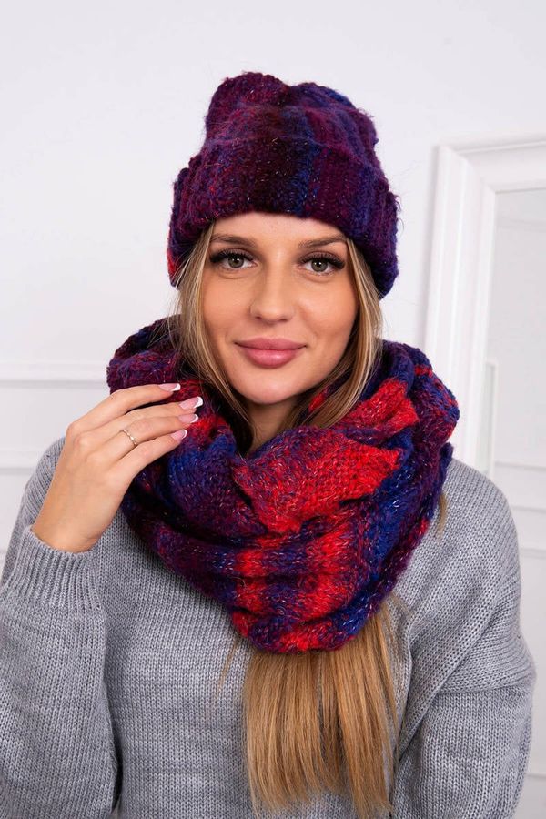 WOMEN'S SET WITH MOCHER K208 RED + PURPLE BLUE