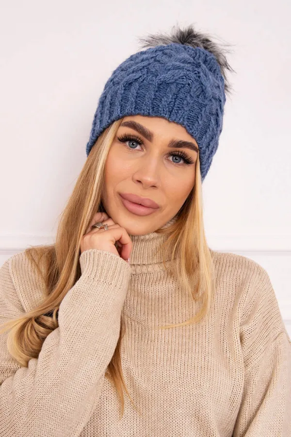 MARKA NIEZDEFINIOWANA CAP WITH FLEECE DARIA K217 JEANS