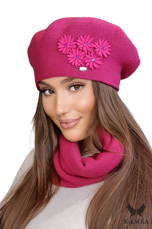 ŽENSKA BERETKA KAMEA KAMEA_BERET_K.22.051.30_FUCHSIA