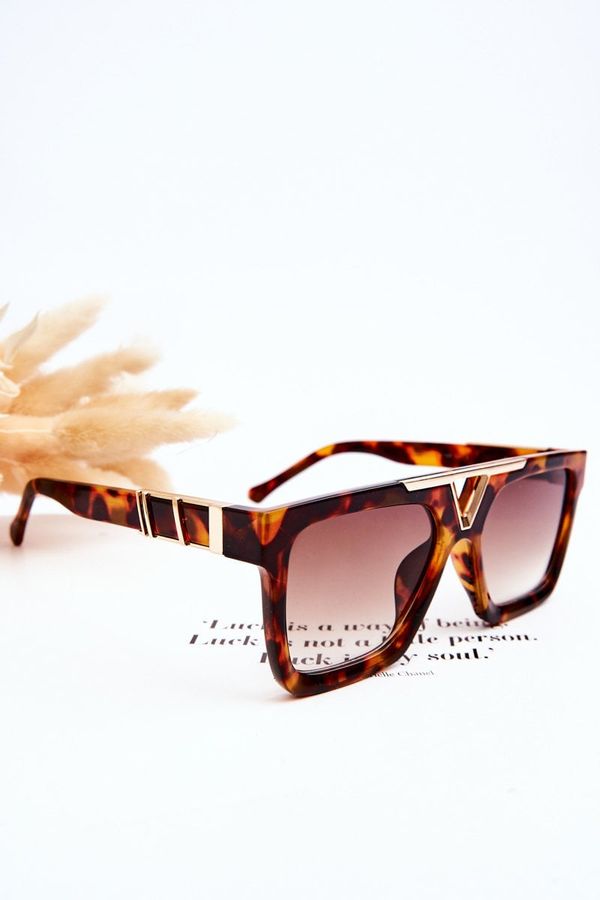 WOMEN'S SUNGLASSES V130037 LEOPARD BROWN