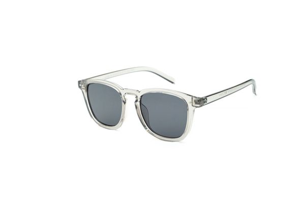 SUNGLASSES WAYE - 6 TRANSPARENT LIGHT GREY W POLARIZED SMOKE LENS CAT. 3