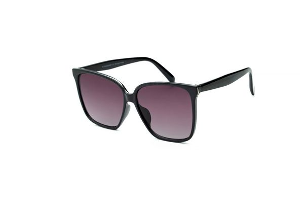 WAYE SUNGLASSES - 4 SHINY BLACK W GRADIENT SMOKE LENS CAT. 2