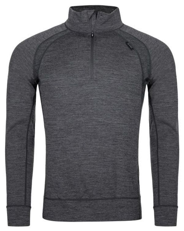 MEN'S WOOLEN THERMAL SHIRT KILPI JAGER-M DARK GRAY