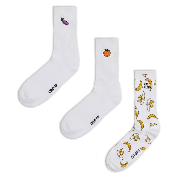 CROPP - 3 PACK ČARAPA - WHITE
