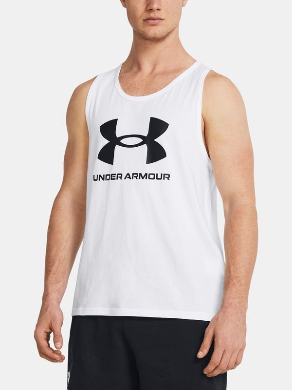 UNDER ARMOUR TANK TOP UA SPORTSTYLE LOGO TANK-WHT - MEN