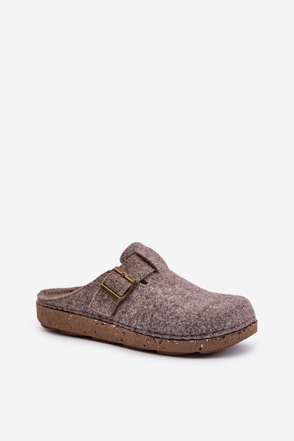MEN'S SLIPPERS WITH BUCKLE PREVENTIVE SLIPPERS INBLU BEIGE